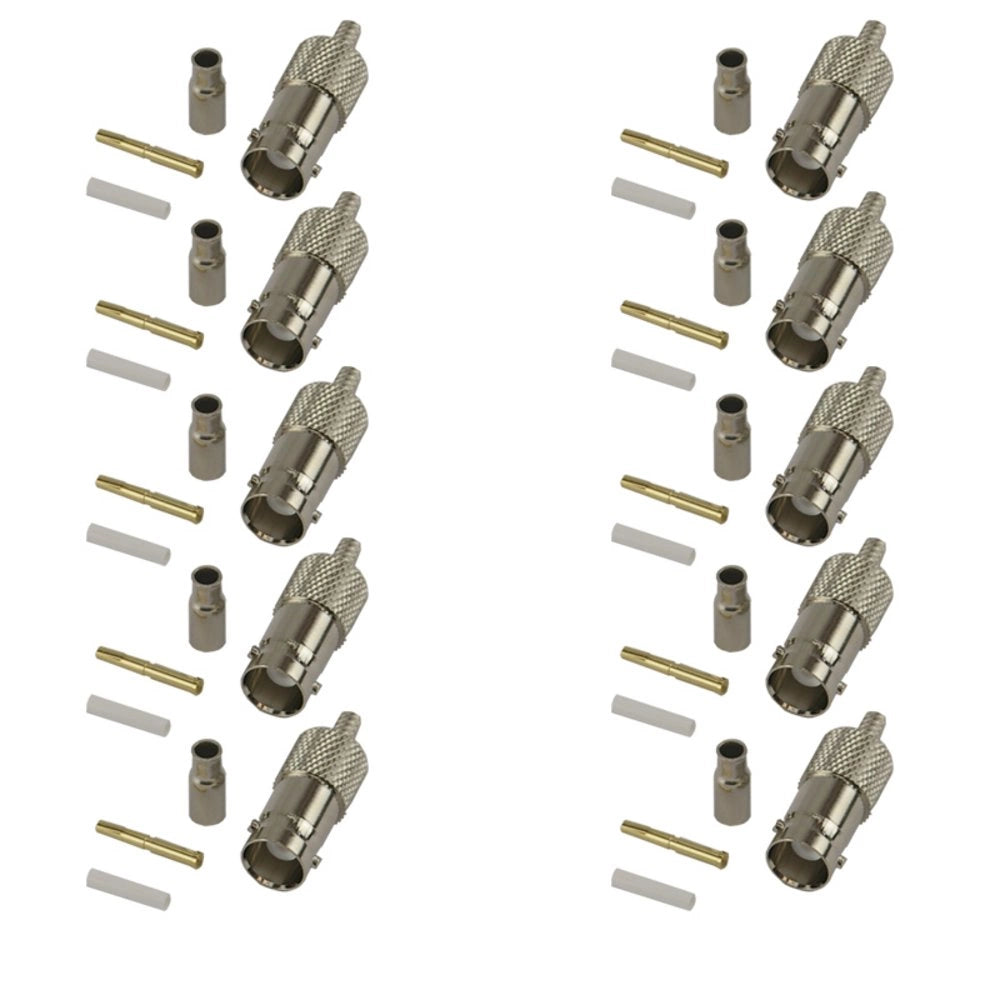 10 BNC Female Crimp Connector - RG316/RG174 – Wifi Antennas